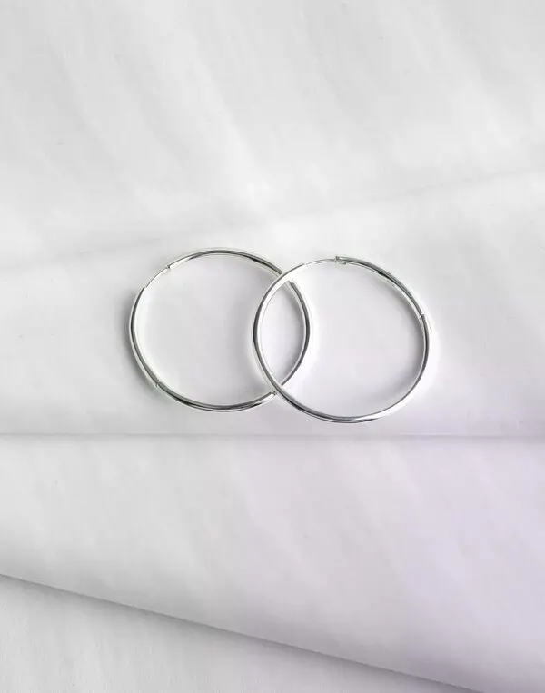 Madewell Demi-fine Extra Large Hoop Earrings - Sterling Silver