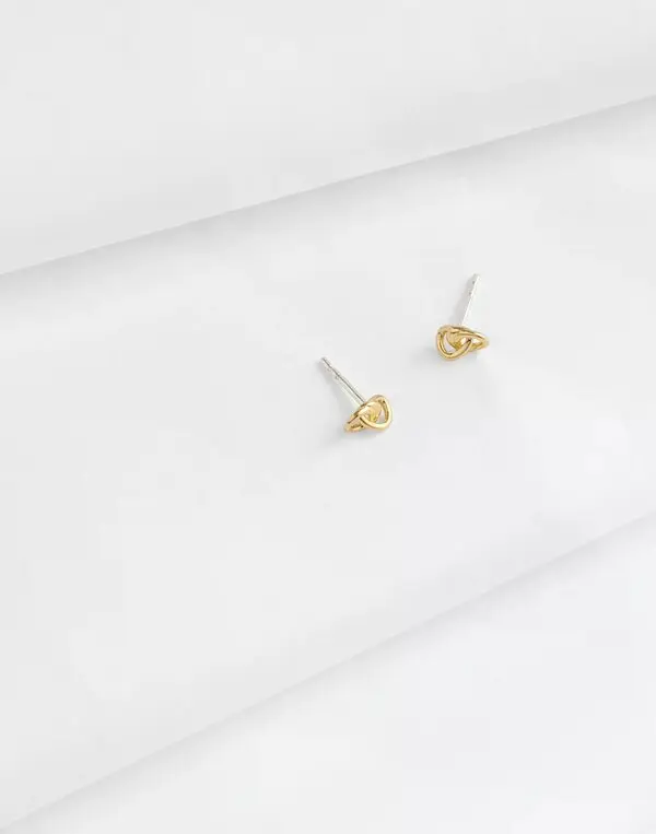 Madewell Demi-fine Knot Stud Earrings - 14k Gold