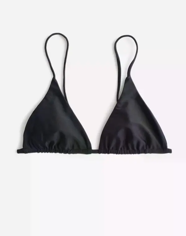 Madewell Jade Swim Via Bikini Top - Black