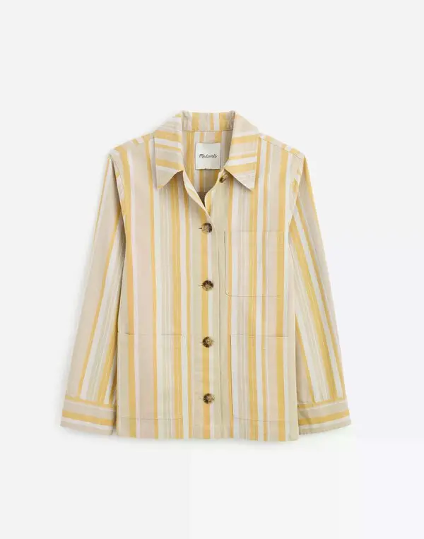 Madewell Long Stripe Chore Jacket