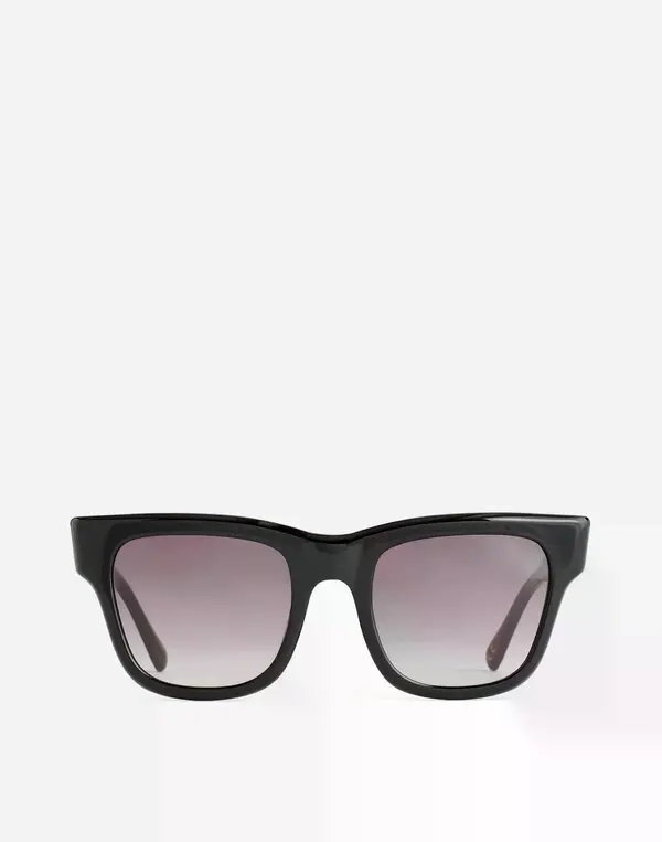 Madewell Oversized Chunky Rectangular Sunglasses - True Black