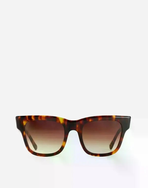 Madewell Oversized Chunky Rectangular Sunglasses - Whisky Tort