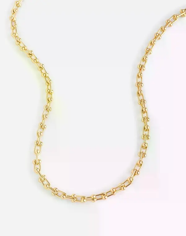 Madewell U-link Chain Choker Necklace - Antique Gold