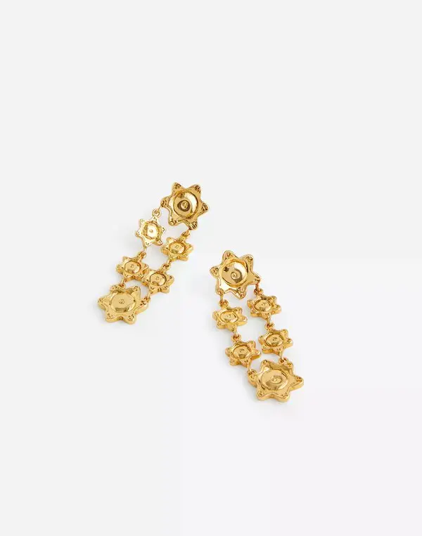 Madewell Sun Medallion Drop Earrings - Antique Gold