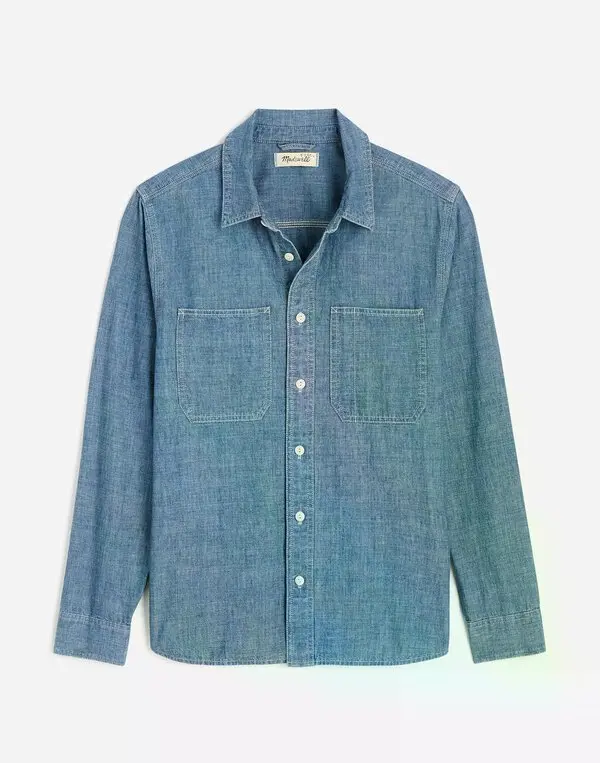 Madewell Button-up Shirt In Japanese Chambray