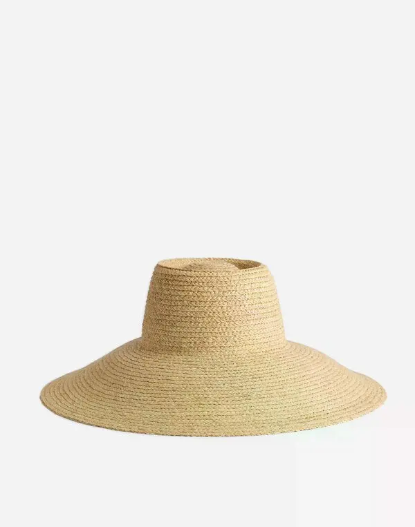 Madewell Wide Brim Raffia Hat - Golden Khaki