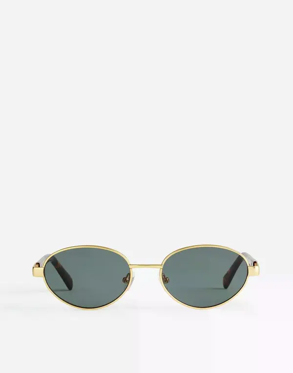 Madewell Wire Frame Oval Sunglasses - Vintage Gold