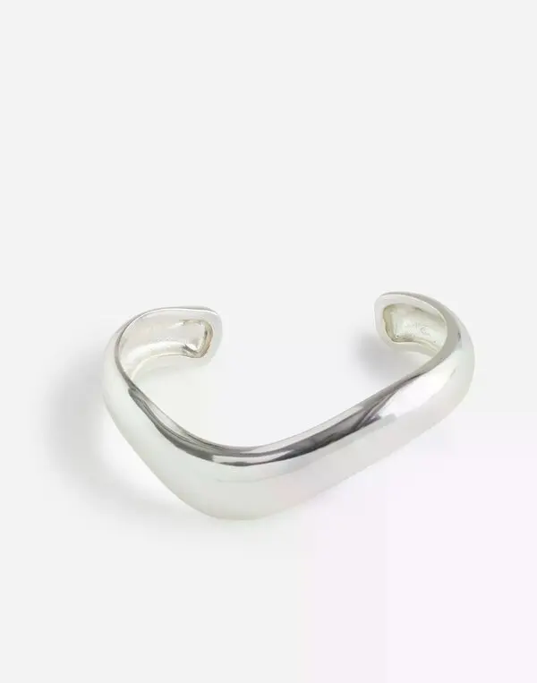 Madewell Organic Chunky Cuff Bracelet - Light Silver Ox