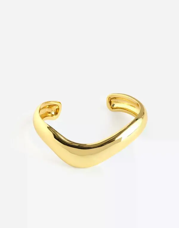 Madewell Organic Chunky Cuff Bracelet - Pale Gold