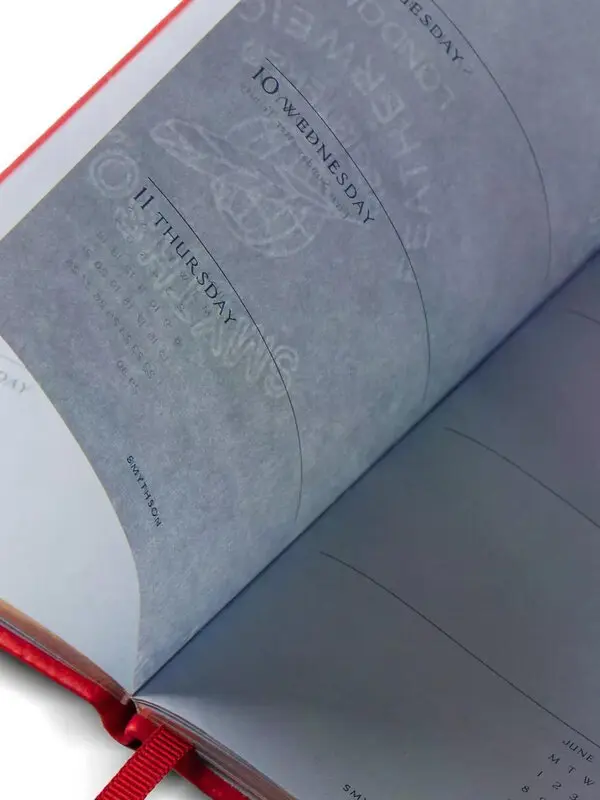 Smythson 2026 Panama Weekly Diary - Red