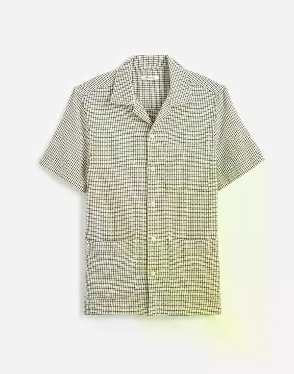 Madewell Basketweave Short-sleeve Button-up