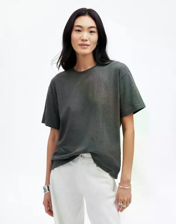 Madewell Heathered Cotton Relaxed Oversized Tee
