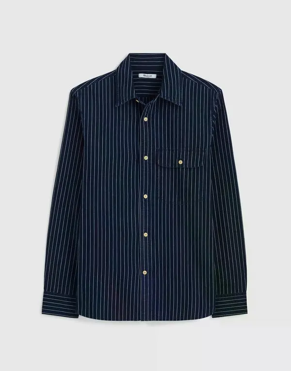 Madewell Indigo-dyed Stripe Work Shirt