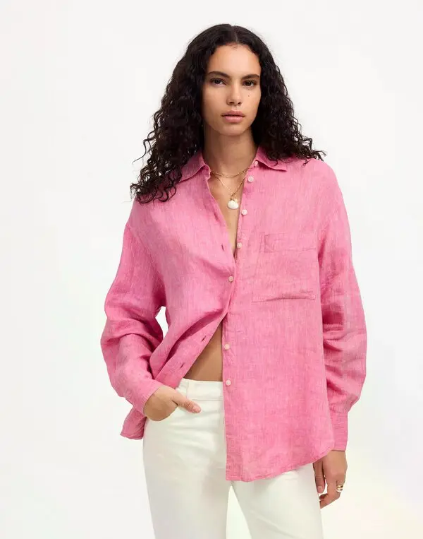 Madewell Linen Oversized Button-up Shirt