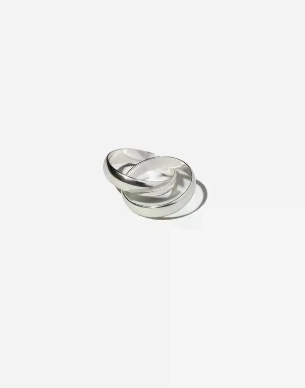 Madewell Maslo Jewelry Small Linked Sterling Ring - Silver