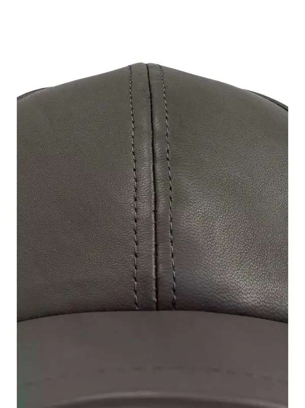 YVES SALOMON Leather Baseball Cap