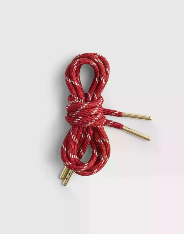 Madewell Cord Boat Shoelaces - Wild Cranberry Multi
