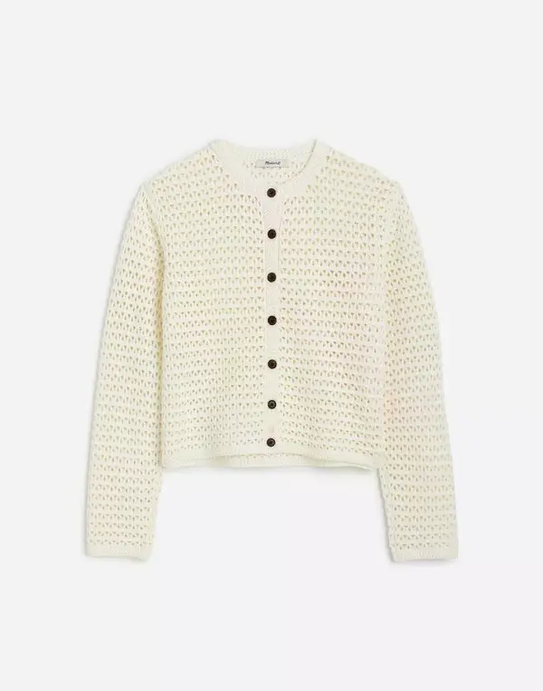 Madewell Crochet Cardigan Sweater - Lighthouse