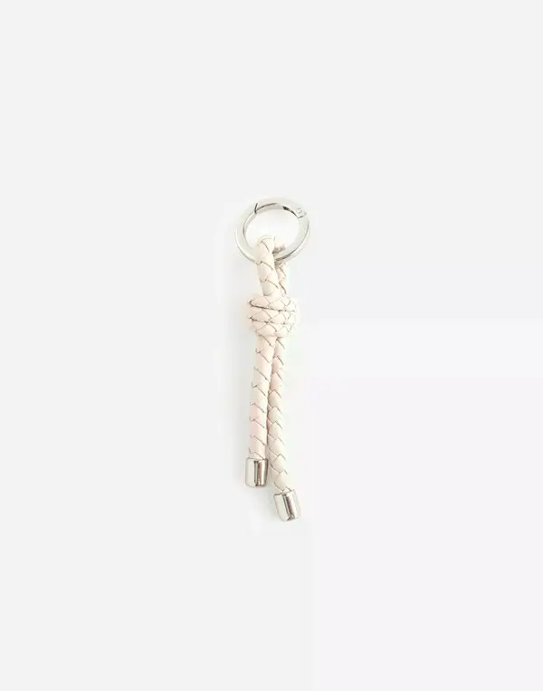 Madewell Woven Leather Bag Charm - Ivory