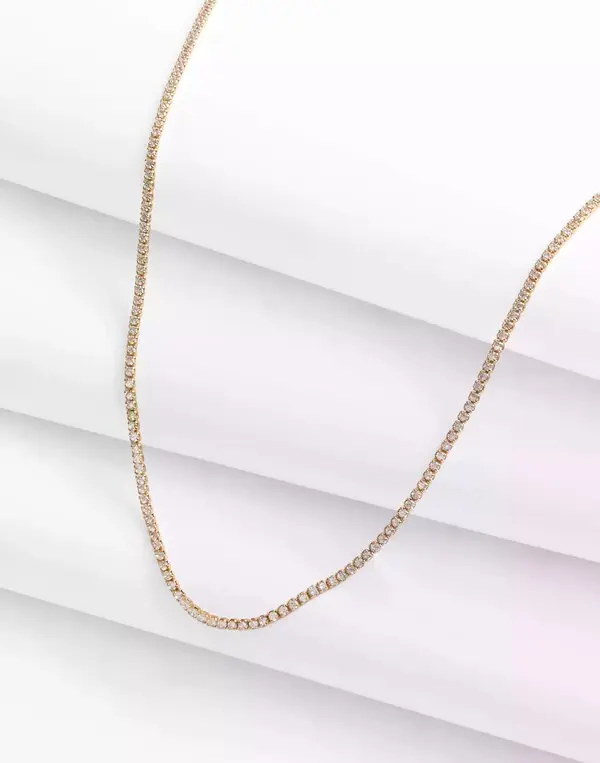 Madewell Demi-fine Crystal Tennis Necklace - 14k Gold