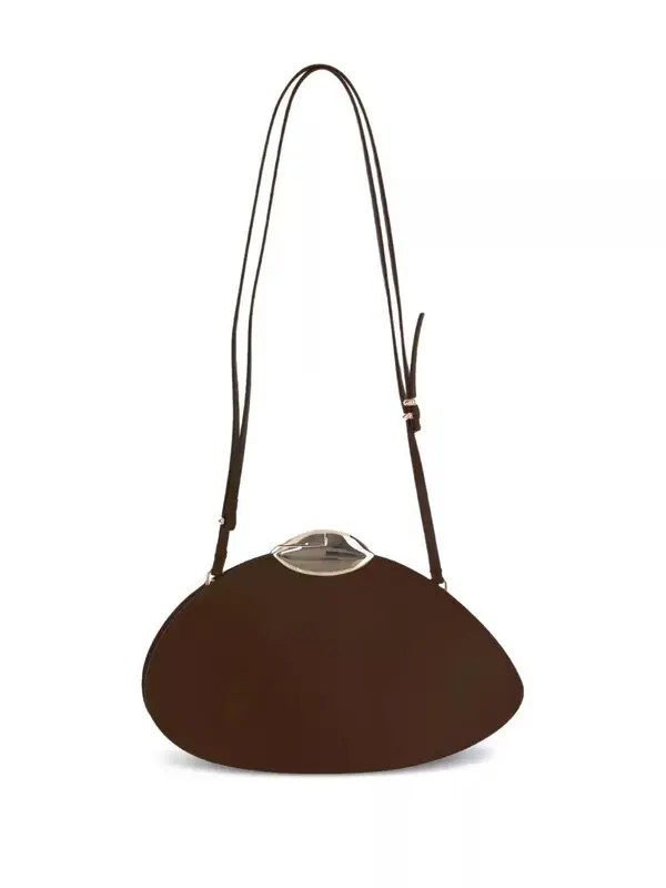 Benedetta Bruzziches Leather Clasp-closure Shoulder Bag - Brown