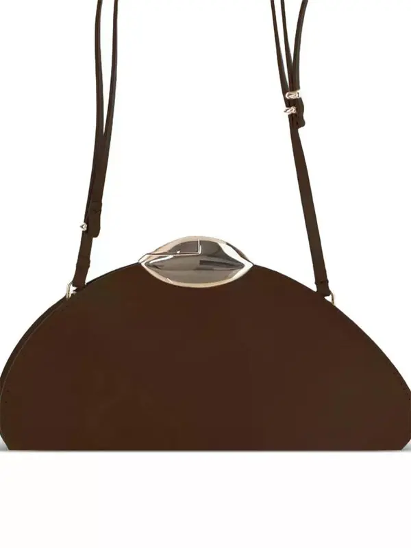 Benedetta Bruzziches Leather Clasp-closure Shoulder Bag - Brown