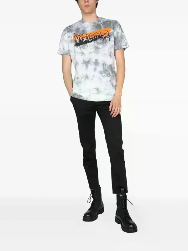 DISCLAIMER Tie-dye Logo-print T-shirt