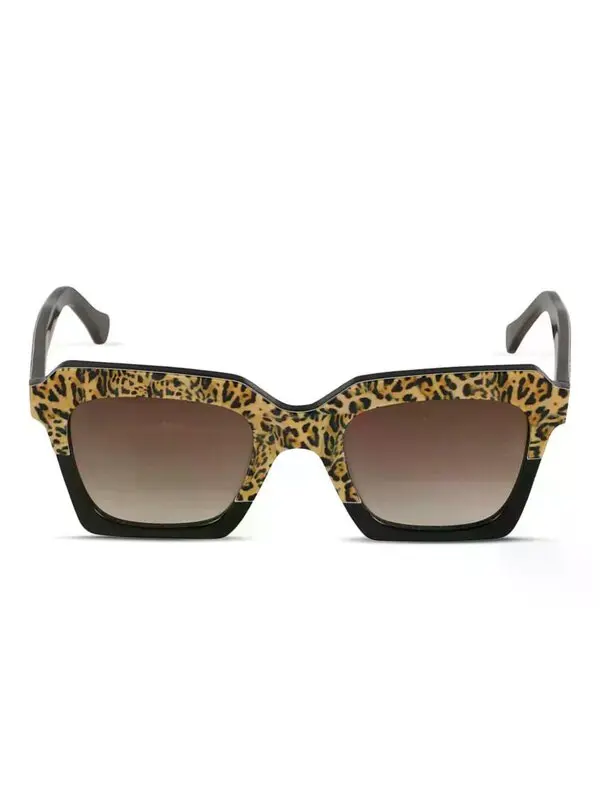 KADOR Kallima Leopard-print Geometric Sunglasses