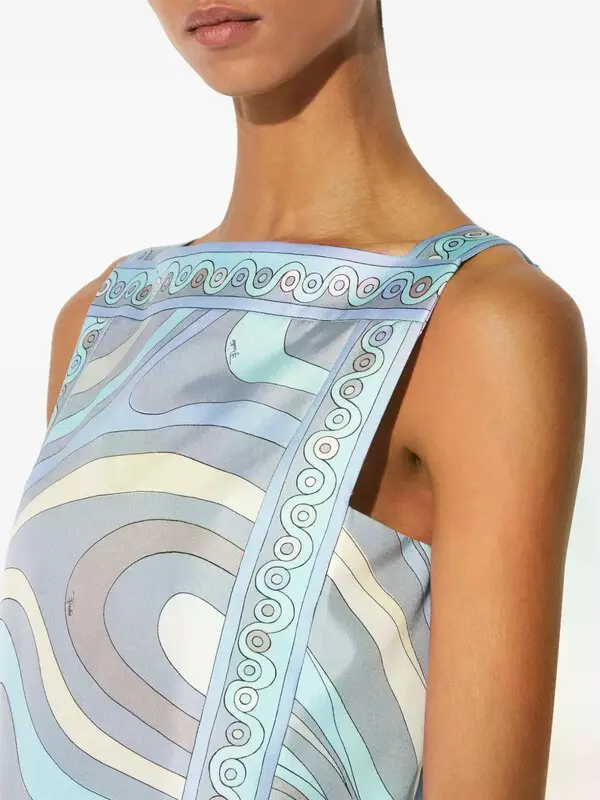 Emilio Pucci Marmo-print Silk Dress