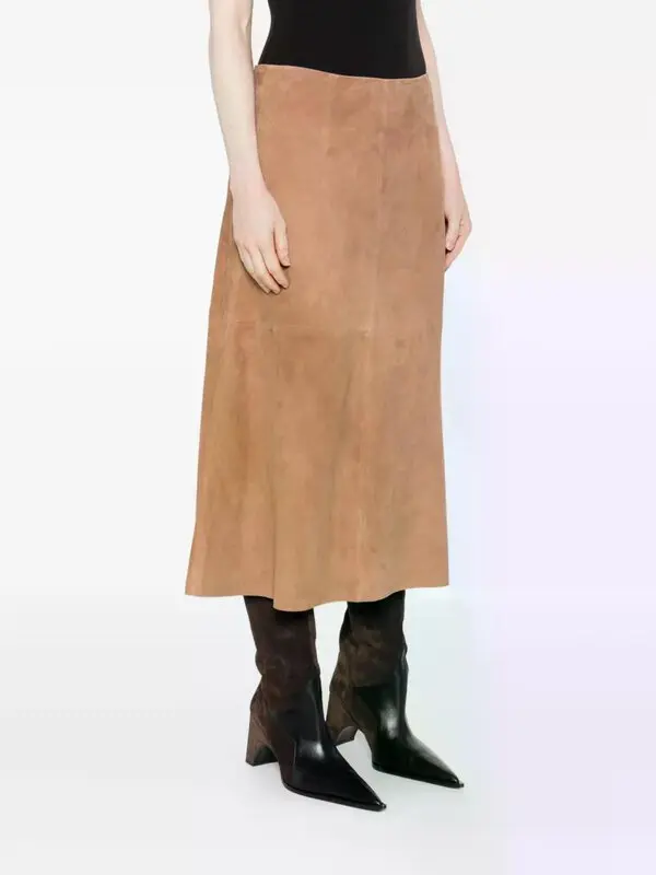 ARMA Philippa Suede A-line Midi Skirt