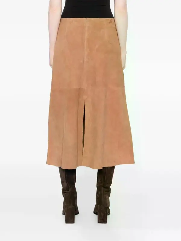 ARMA Philippa Suede A-line Midi Skirt
