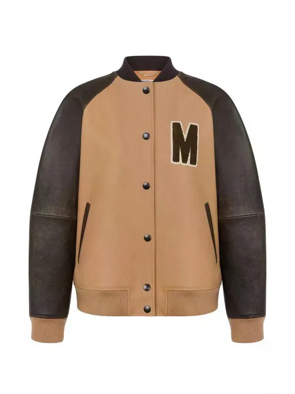 Moschino Contrast-sleeves Bomber Jacket - Brown