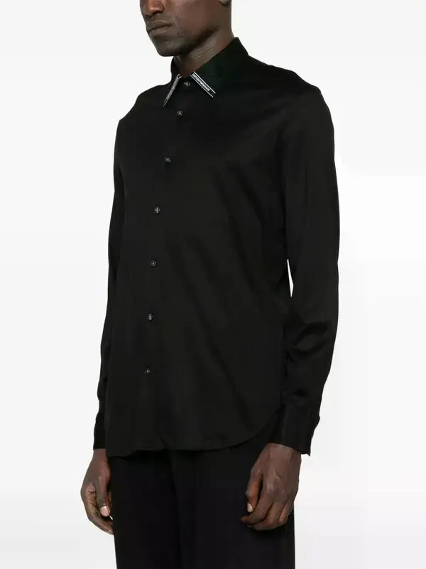 Emporio Armani Logo-plaque Long-sleeve Shirt