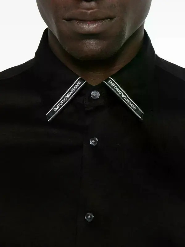 Emporio Armani Logo-plaque Long-sleeve Shirt