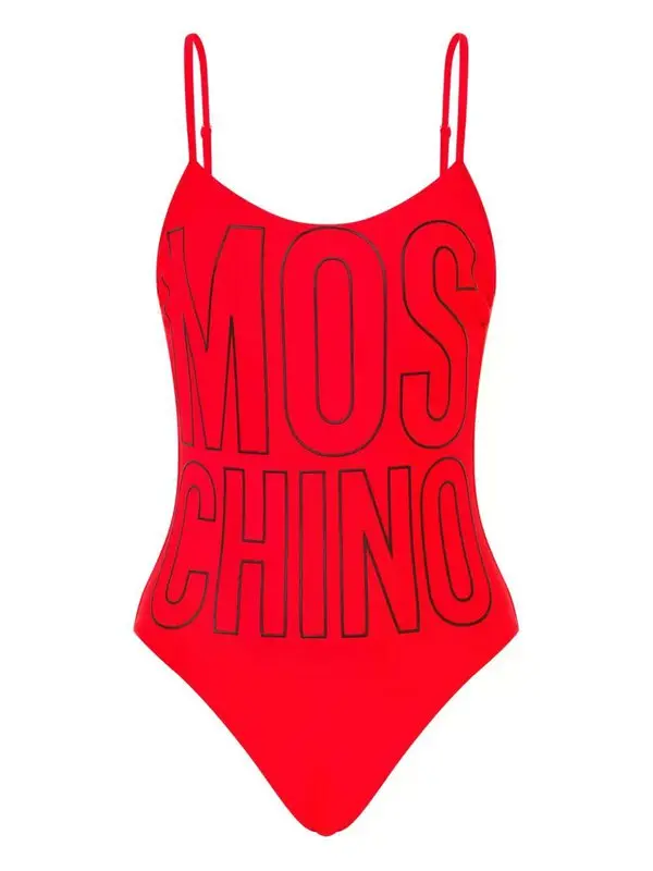 Moschino Logo-print Swimsuit - Red