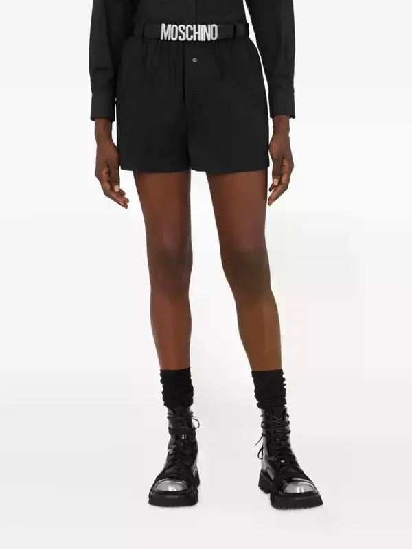 Moschino Button-fastening Cotton Shorts