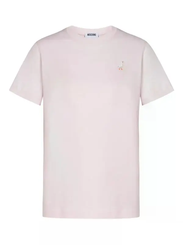 Moschino Goose Organic Cotton Jersey T-shirt - Pink