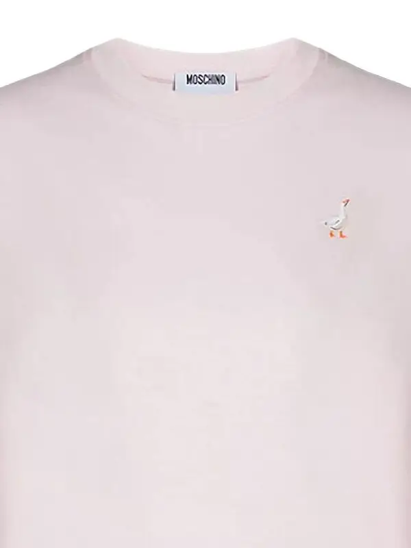 Moschino Goose Organic Cotton Jersey T-shirt - Pink