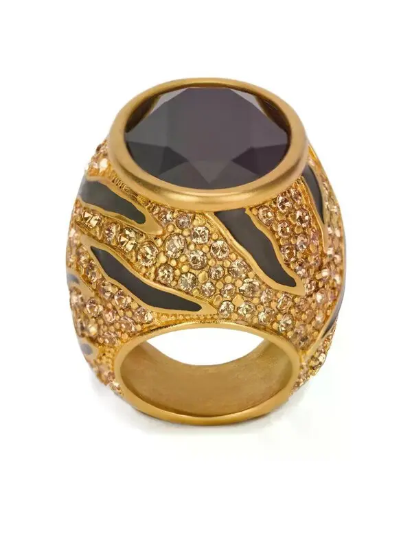 Roberto Cavalli Crystal-embellished Ring - Gold
