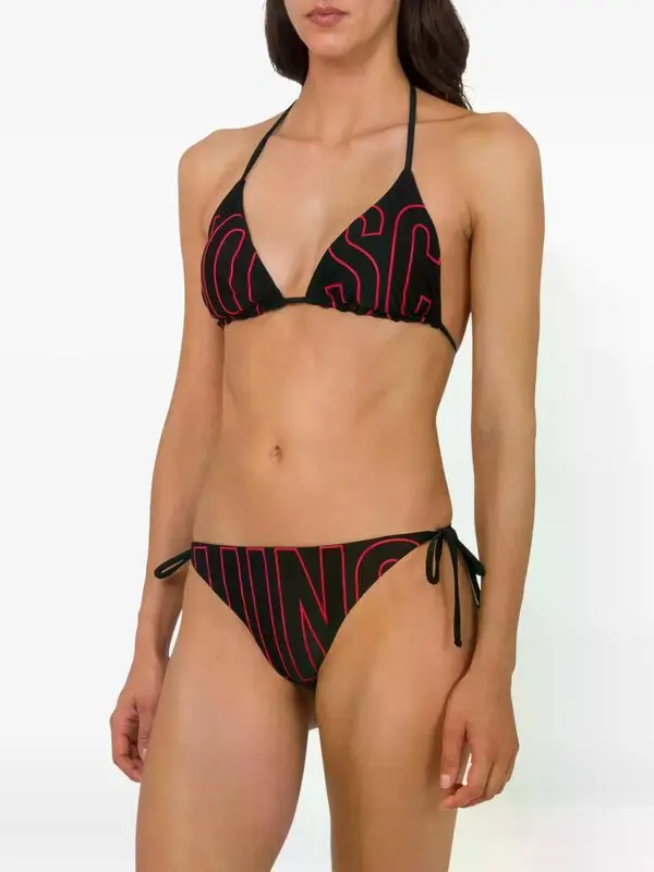 Moschino Logo-print Triangle Bikini