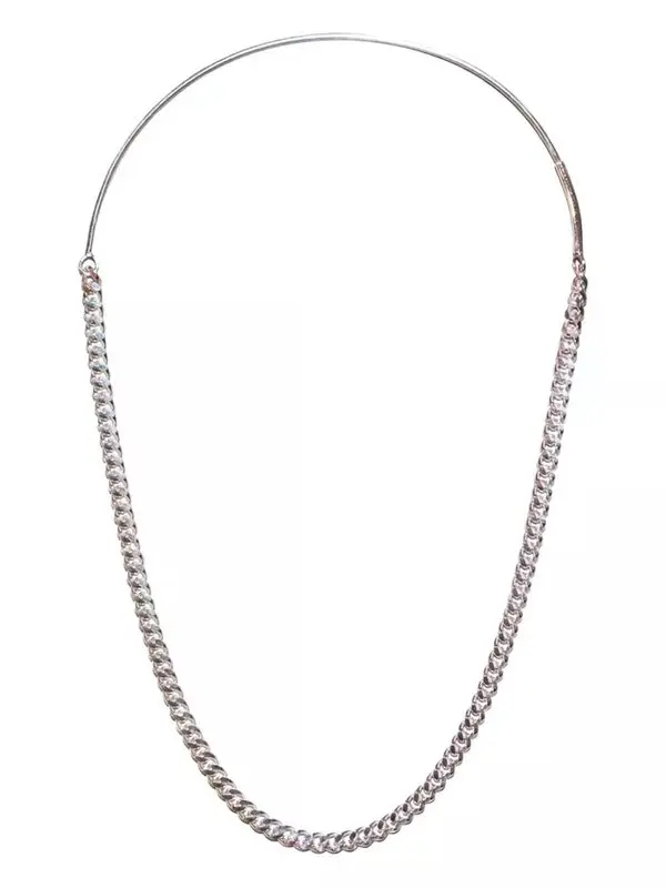 Saskia Diez Grand Chained Hoop Earring - Silver