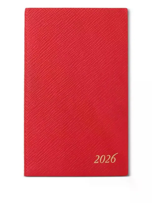 Smythson 2026 Panama Weekly Diary - Red