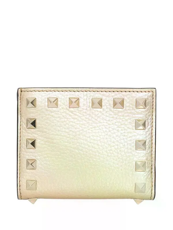 Valentino Garavani Studded Leather Wallet - Gold