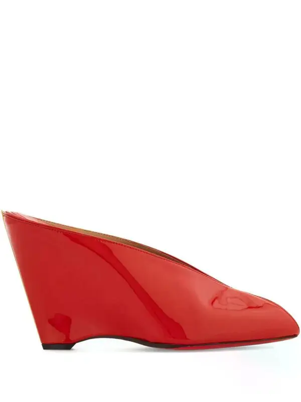 FERRAGAMO 90mm Peep-toe Wedge Mules