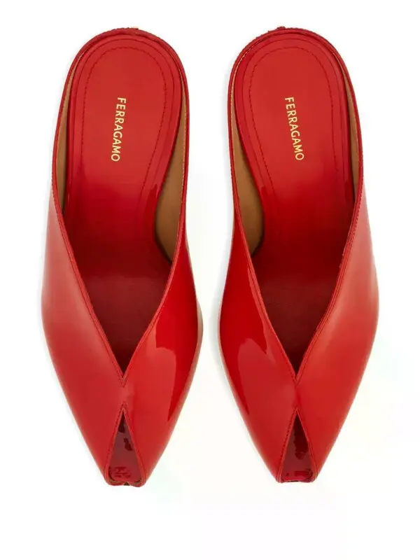 FERRAGAMO 90mm Peep-toe Wedge Mules