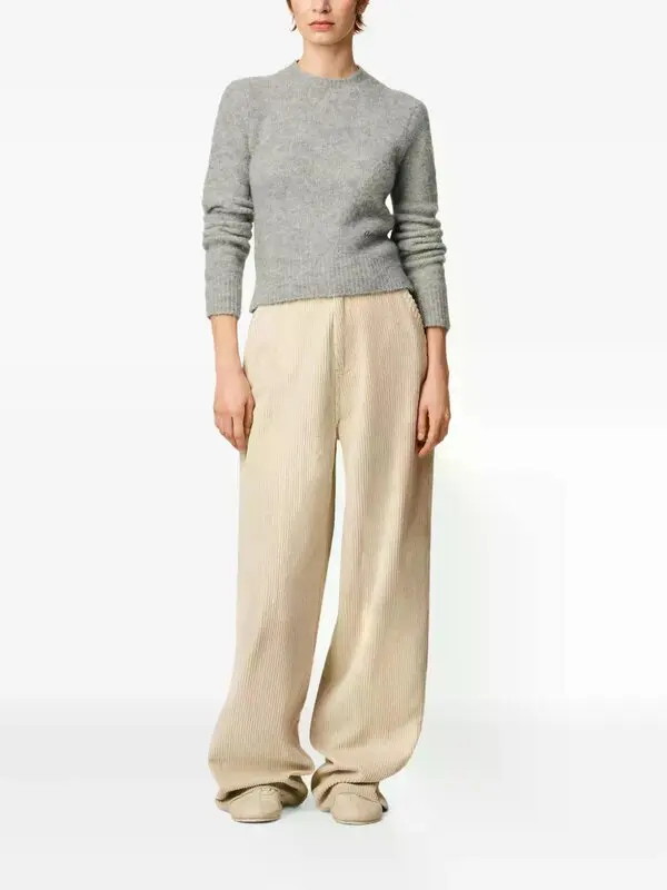 AMI Paris Logo-embroidered Crew-neck Sweater