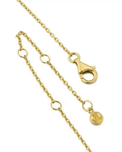 JAN LESLIE Sterling Silver With 18k Gold Overlay And Gemstone Pendant Necklace - White