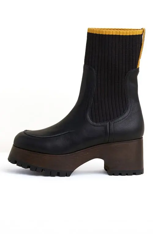 Charlotte Stone Loma Platform Lug Sole Clog Boot