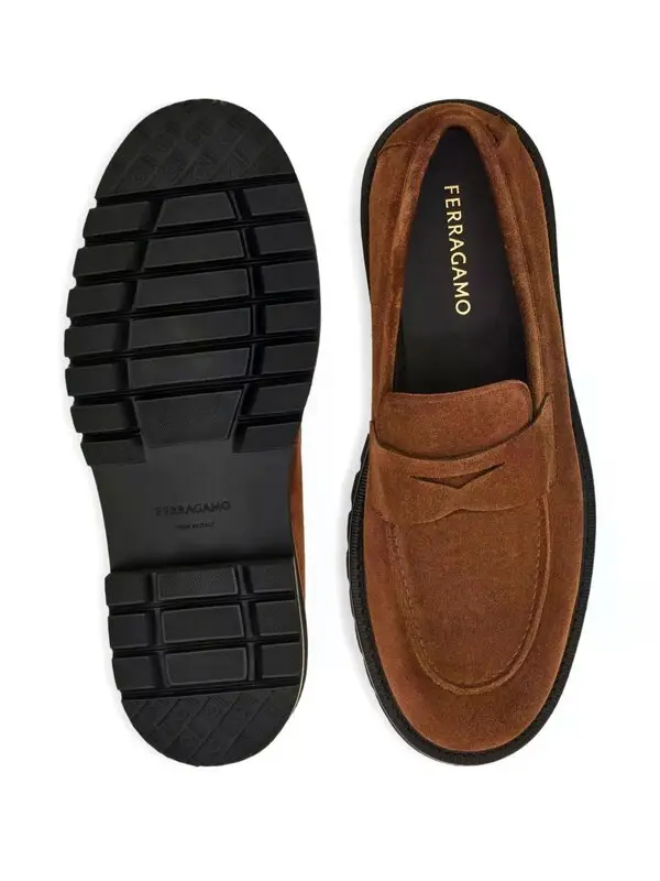 FERRAGAMO Saddle-strap Penny Loafers