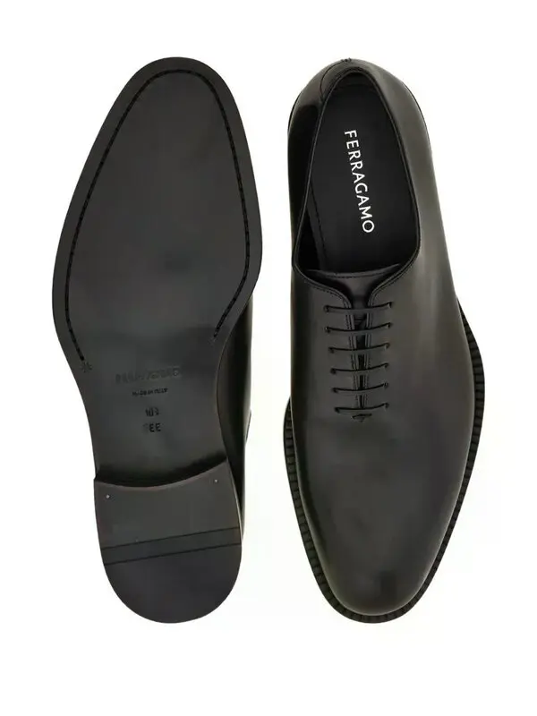 FERRAGAMO Leather Oxford Shoes - Black
